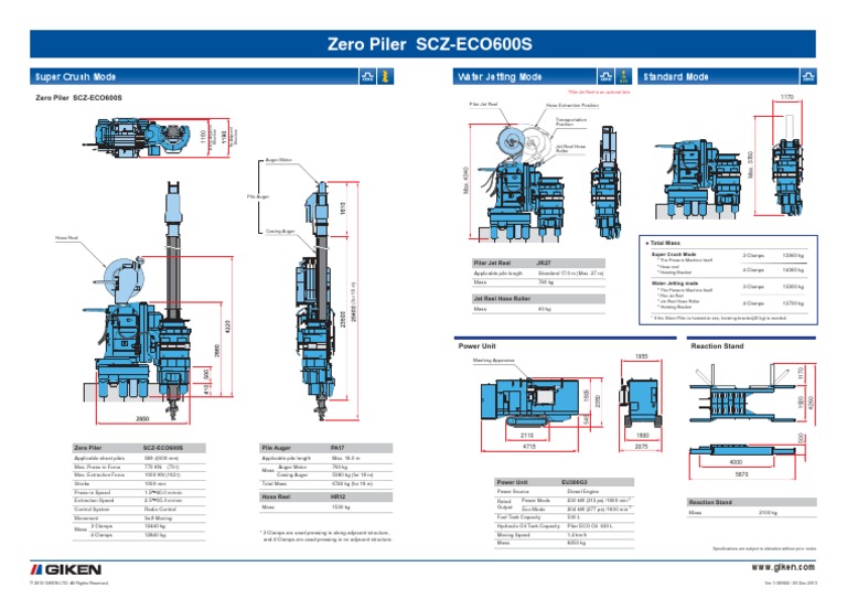 Silent Zero Piler - Scz-Eco600s | PDF | Engines | Deep Foundation