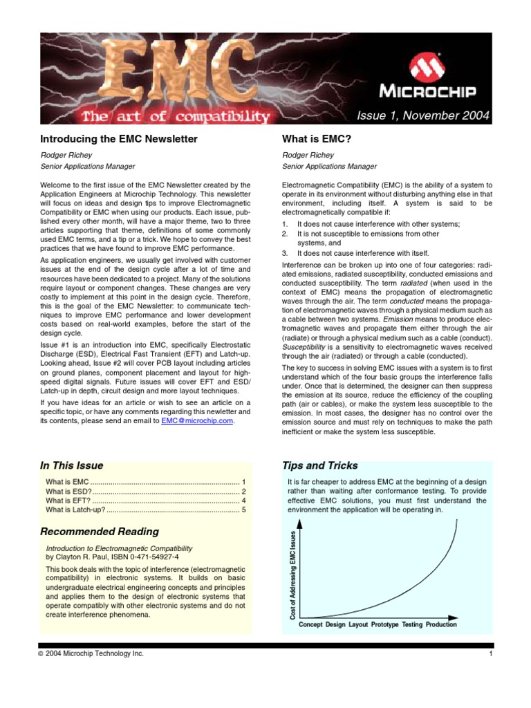 ESD Microchip Newsletter | PDF | Electromagnetic Compatibility ...