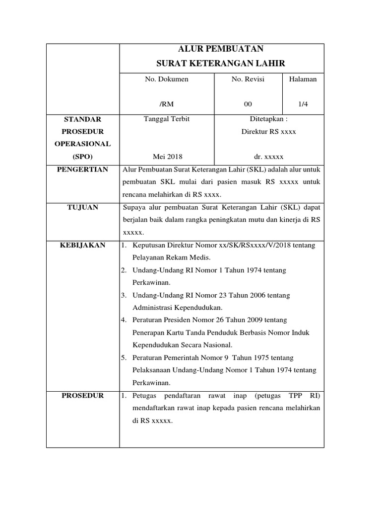 Alur Pembuatan SKL Di RS - Kaizen | PDF