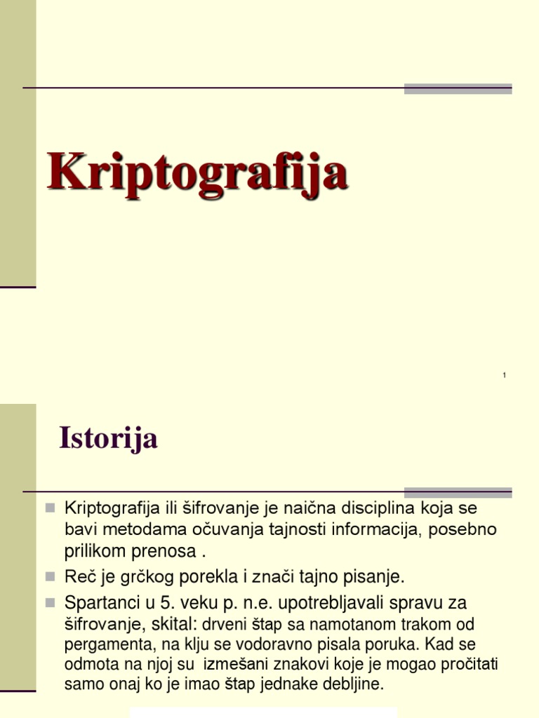 Kriptografija | PDF