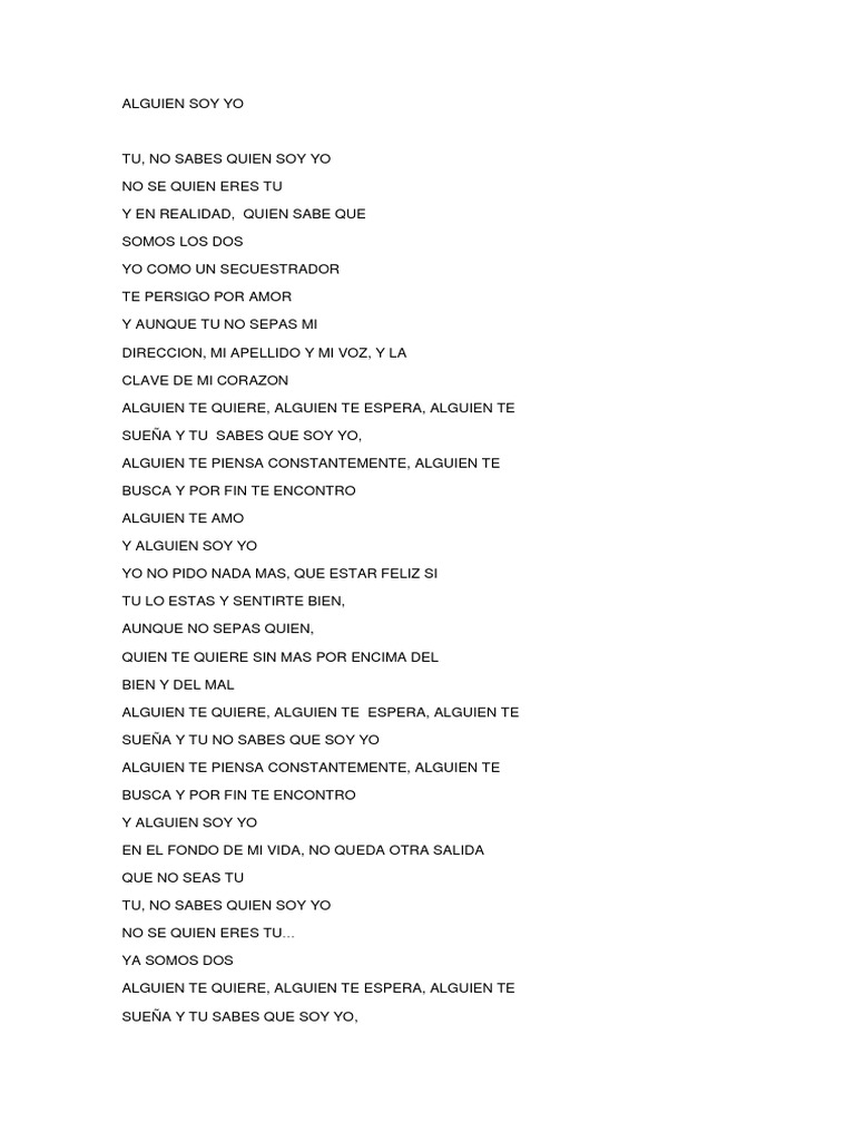Alguien Soy Yo | PDF