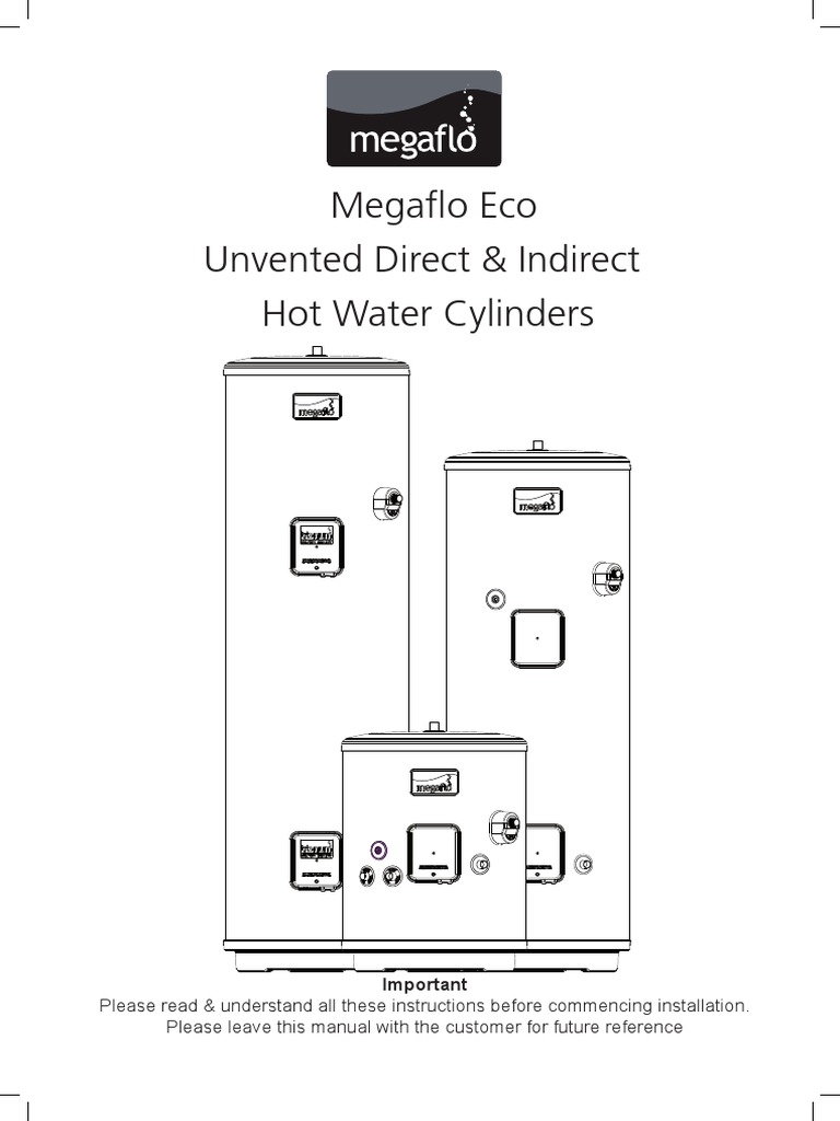 Megaflo Eco Installation Manual | PDF | Water Heating | Tap (Valve)
