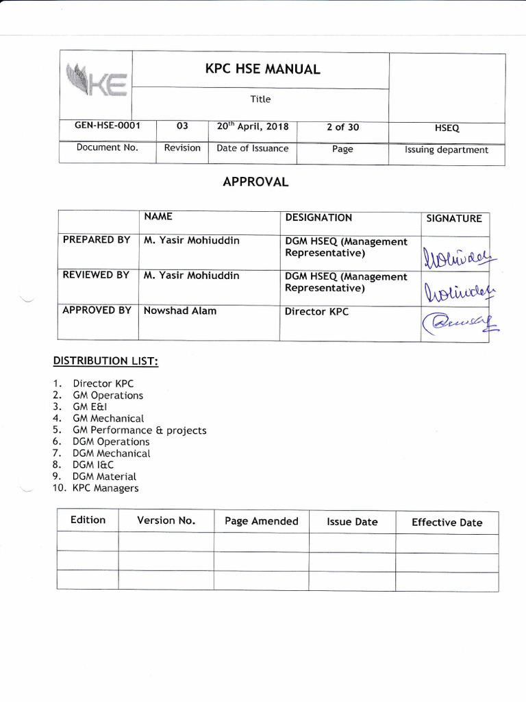 Hse Manual Rev 03 | PDF | Occupational Safety And Health | Risk