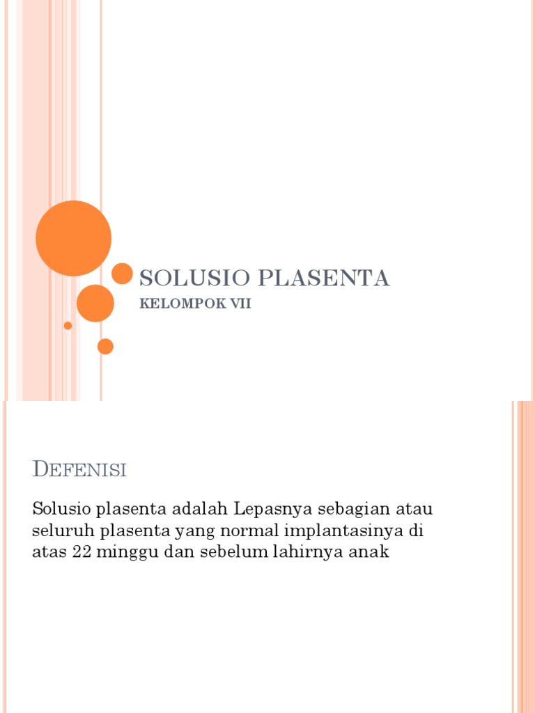 Solusio Plasenta | PDF