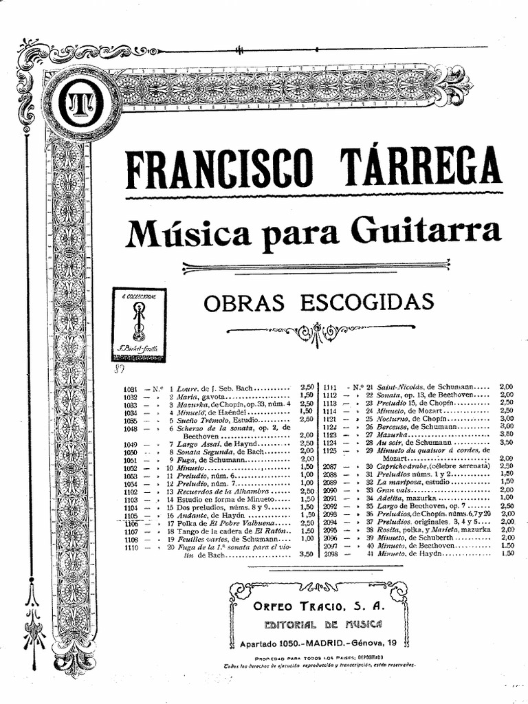 Francisco Tarrega | PDF