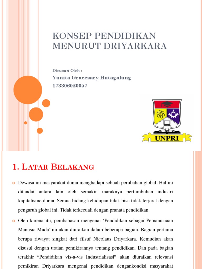 Konsep Pendidikan Menurut Driyarkara | PDF