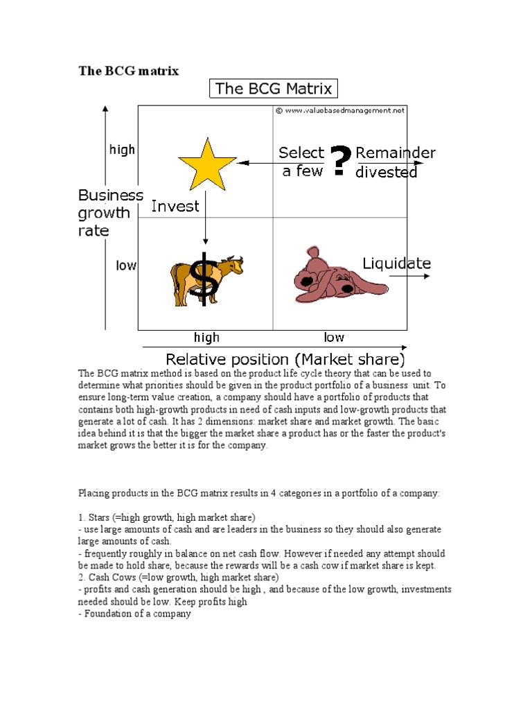 The BCG Matrix and GE9 Matrix | PDF | Economies | Business