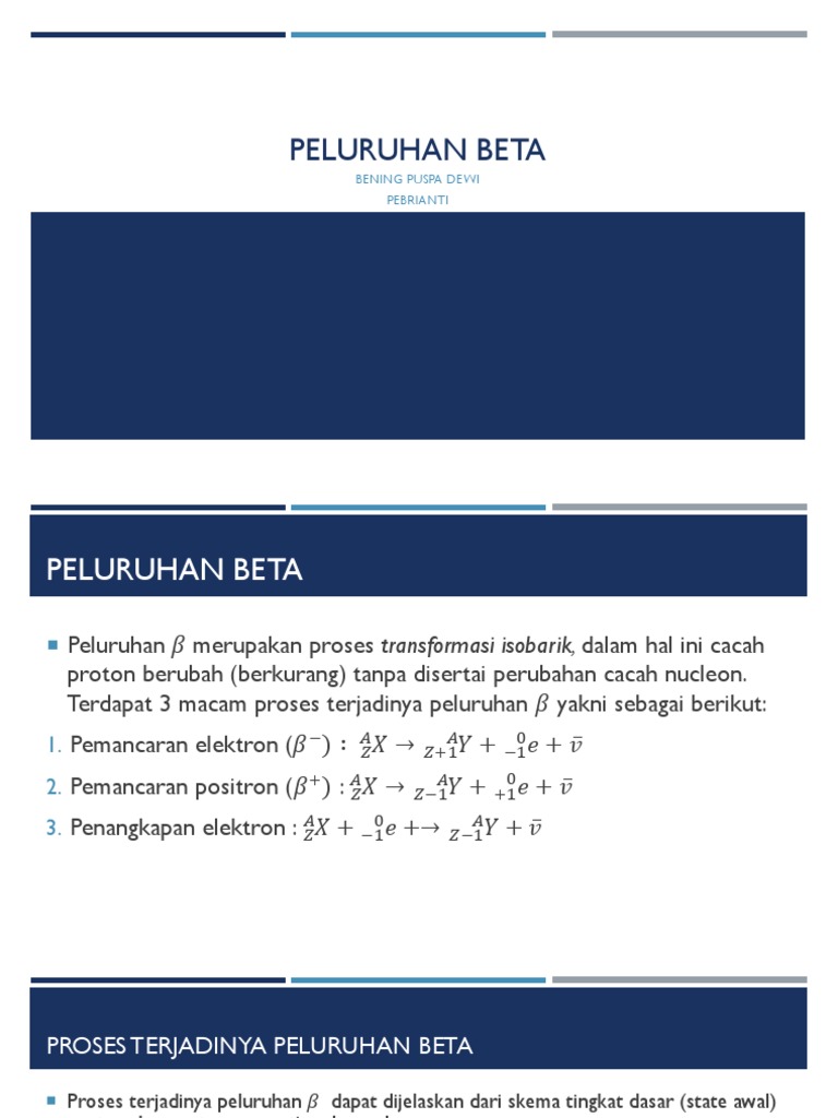 Peluruhan Beta | PDF