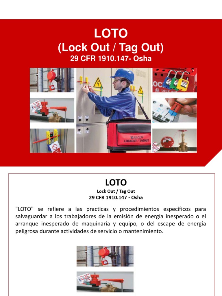 LOTO | PDF | Administración de Seguridad y Salud Ocupacional | Bomba