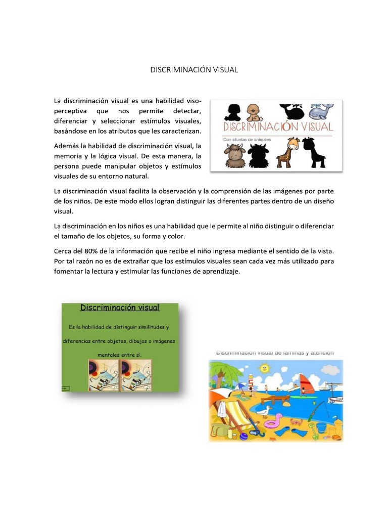 Discriminación Visual PDF | PDF