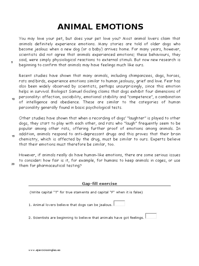 Animal Emotions | PDF