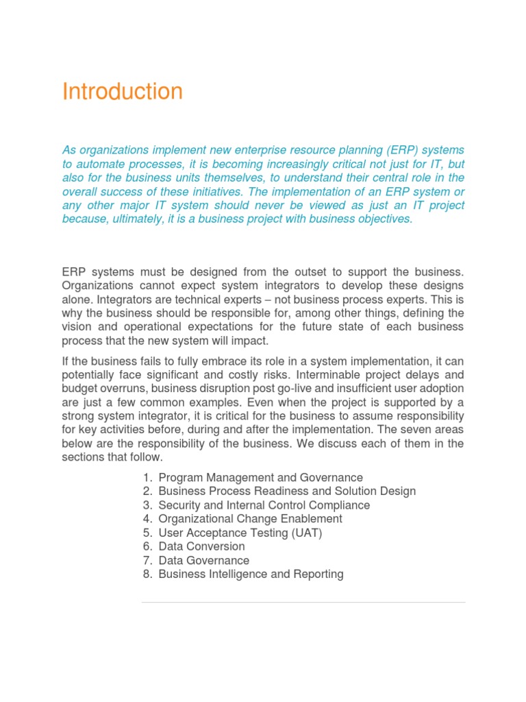 ERP System Implementation | PDF | Business Process | Computer Security