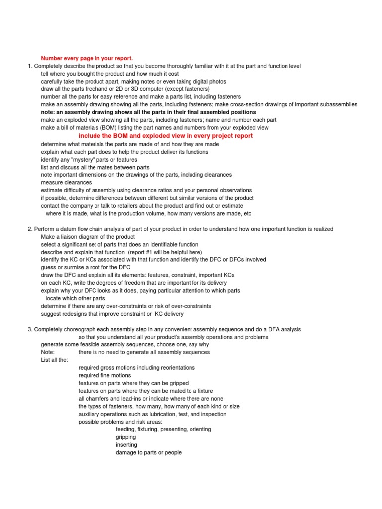 Include The BOM and Exploded View in Every Project Report | PDF | Business