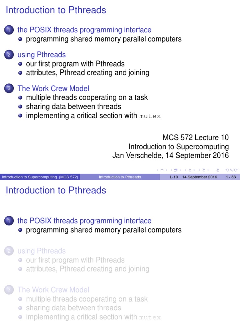 Intro 2 P Threads | PDF | Thread (Computing) | C (Programming Language)