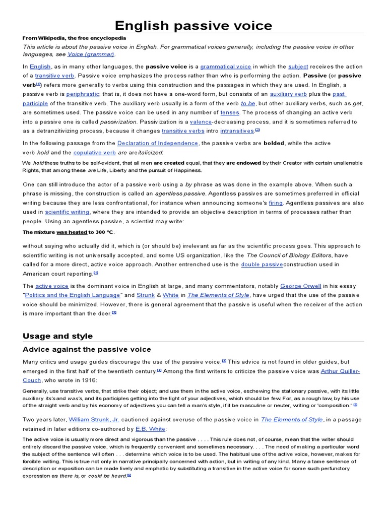 English Passive Voice Guide | PDF | Verb | Subject (Grammar)
