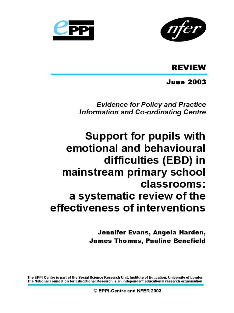 EBD1 | PDF | Systematic Review | Evaluation