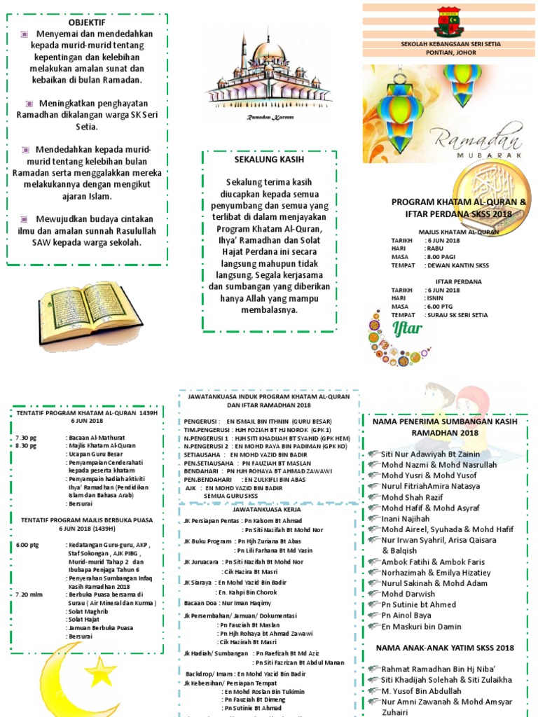 Pamplet Program Ihya Ramadhan | PDF