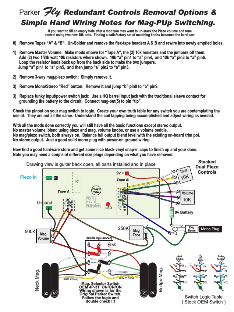 Parker Fly OEM Switch Mod Minimum Wiring (1) | Switch | Electronic ...