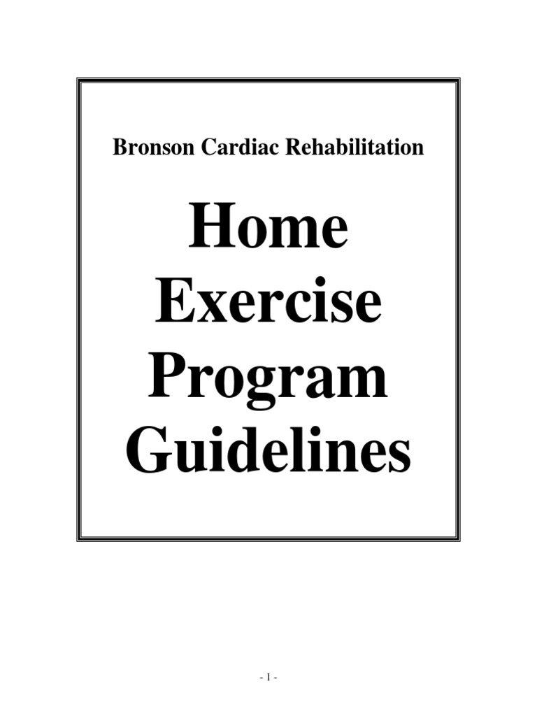 Bronson Card I A Rehab Home Exercise Book | PDF | Aerobic Exercise ...