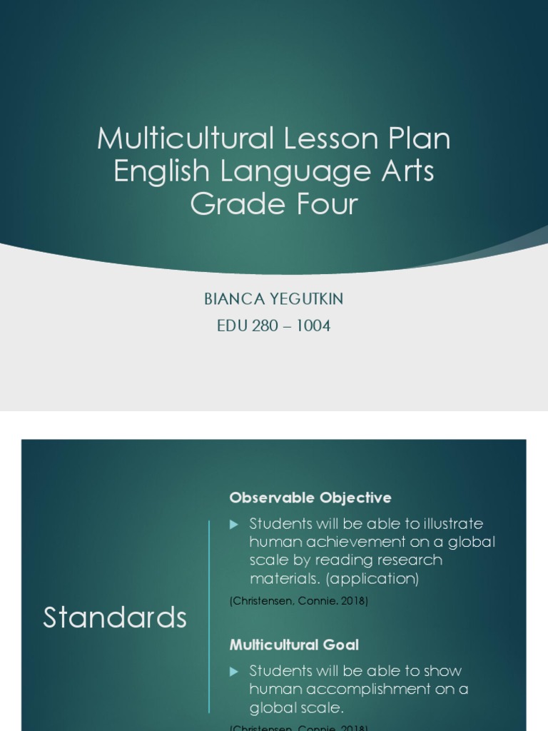 Multicultural ELA for Grade 4 | PDF | Reading Comprehension | Change