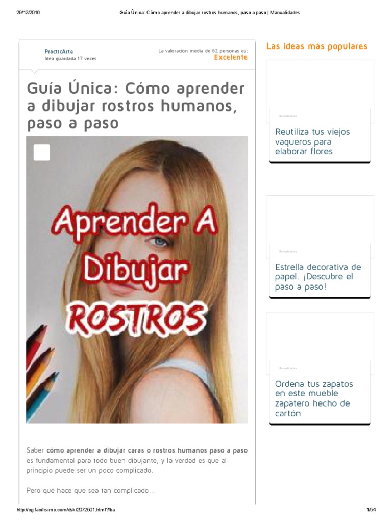 Guía única Cómo Aprender A Dibujar Rostros Humanos Paso A Paso