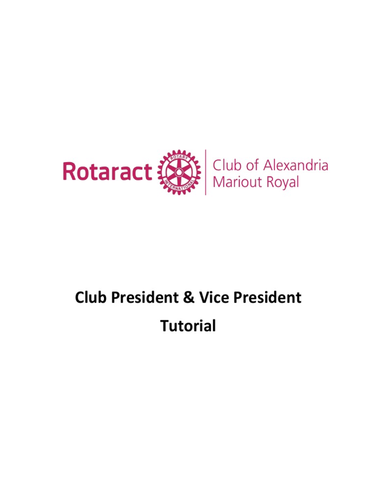 Rotaract Club President & Vice President Tutorial | PDF | United ...