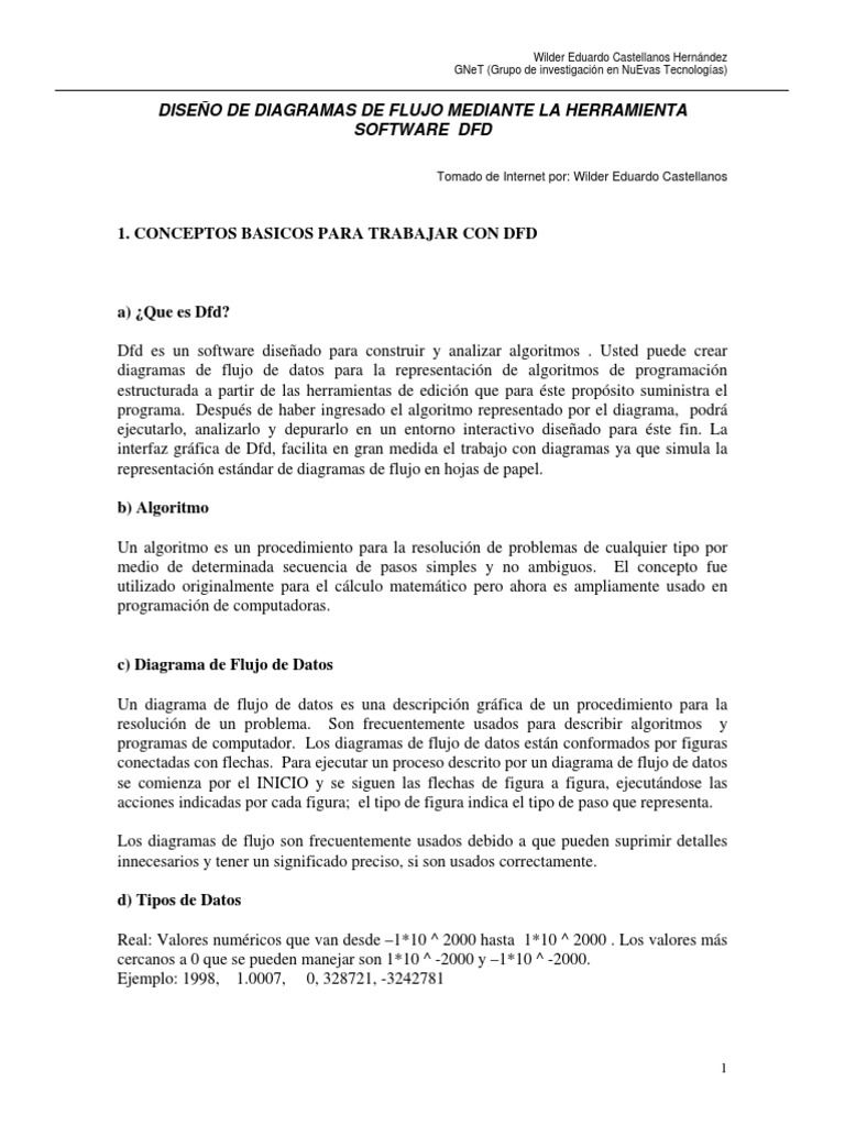 DFD - Diseño de Diagramas de Flujo | PDF | Algoritmos | Point and Click