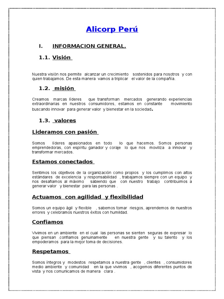 Alicorp Perú | PDF | Comida y bebida | Alimentos