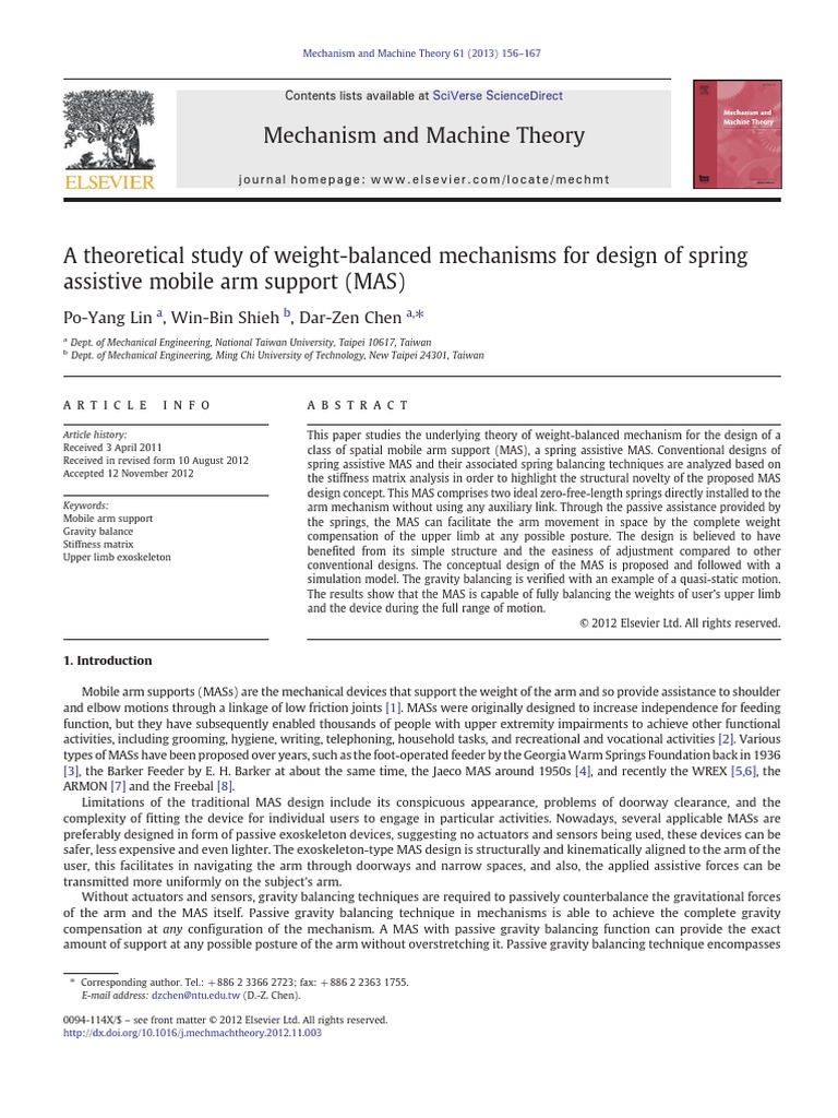 Mechanism and Machine Theory: Po-Yang Lin, Win-Bin Shieh, Dar-Zen Chen ...
