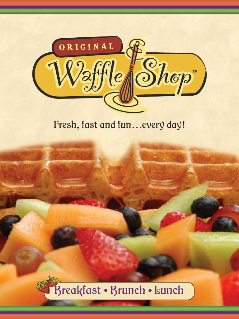The Original Waffle Shop Menu | PDF | Pancake | Salad