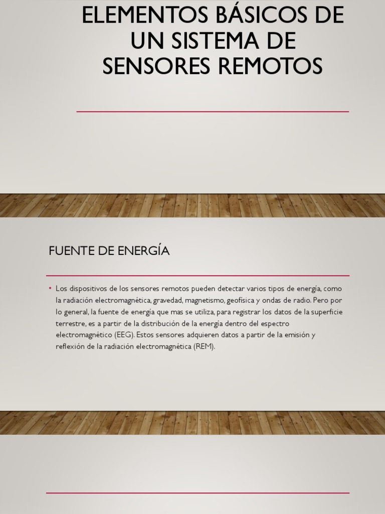 Elementos Básicos de Un Sistema de Sensores Remotos | PDF