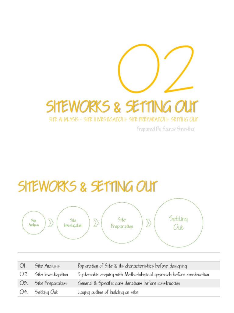 LECTURE 2 - Siteworks & Setting Out | PDF | Safety | Nature
