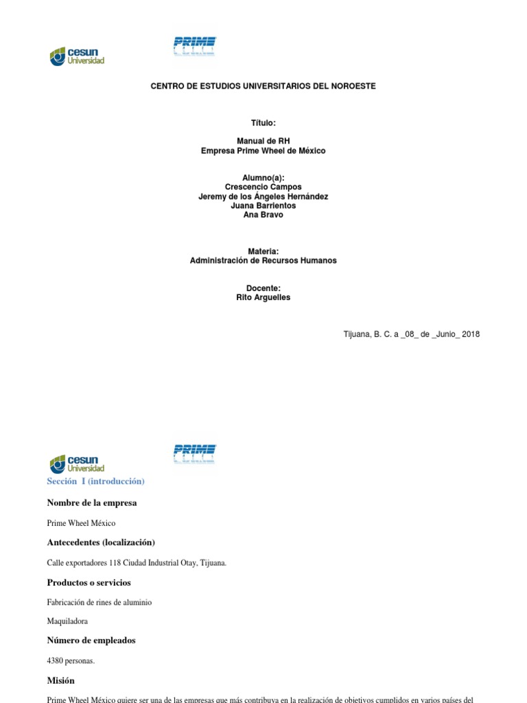 Manual RH | PDF | Reclutamiento | Derecho laboral