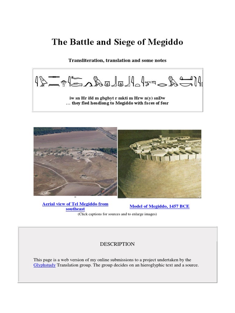 The Battle and Siege of Megiddo | PDF | Linguistics