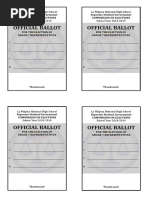 SPG Ballot | PDF | Elections | Voting