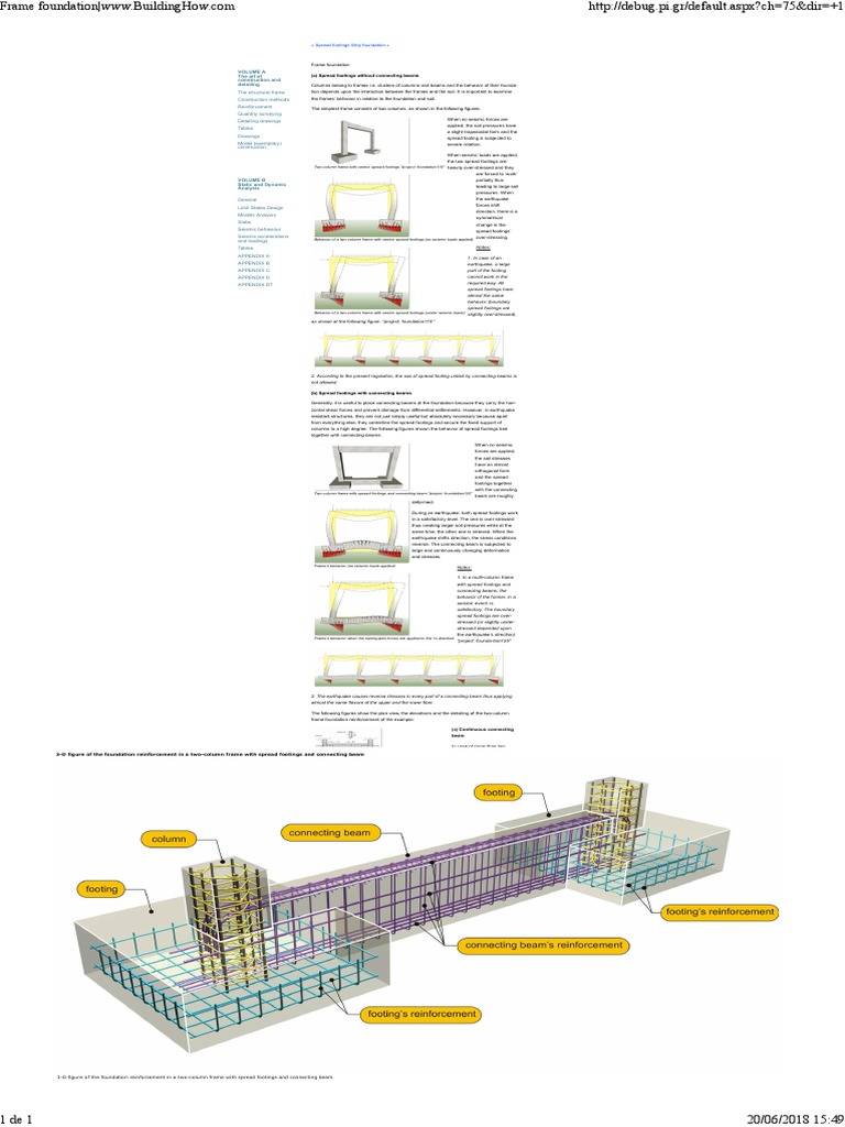 Frame foundation details | PDF | Earthquakes | Beam (Structure)