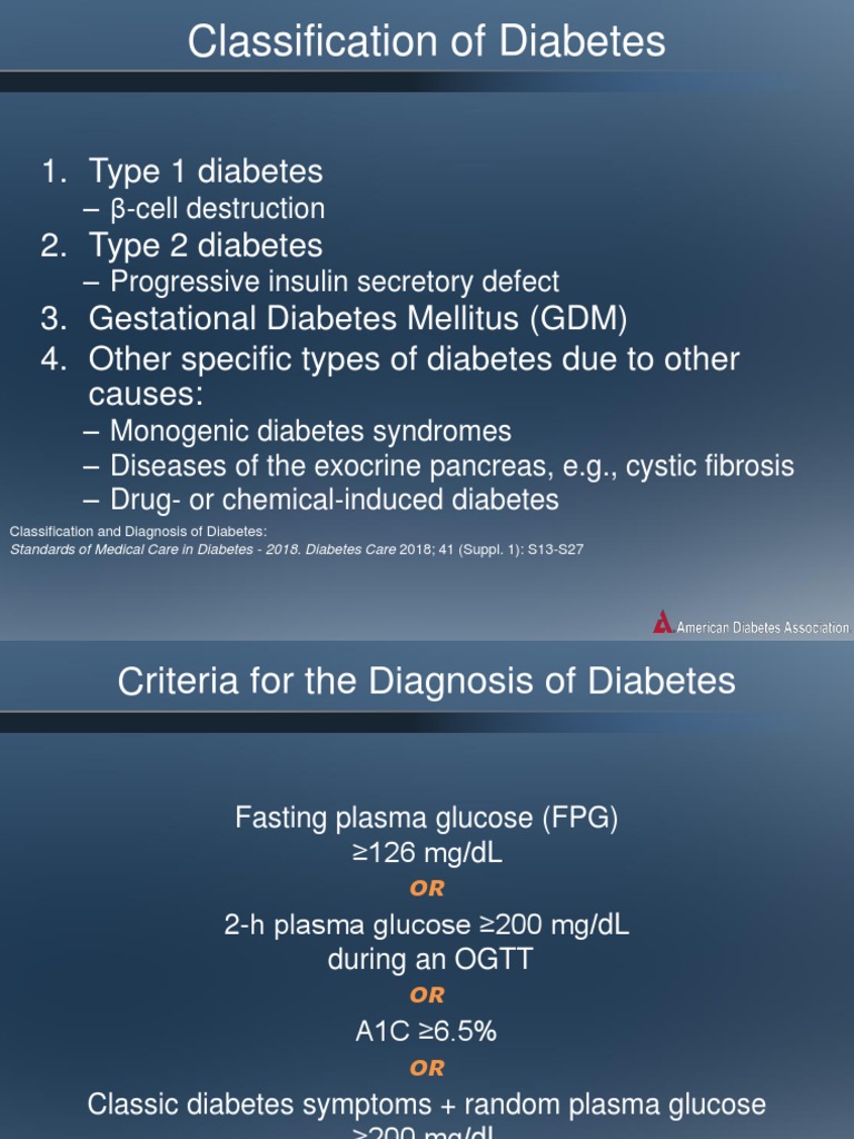 Classification of Diabetes | PDF | Diabetes Mellitus Type 2 | Prediabetes