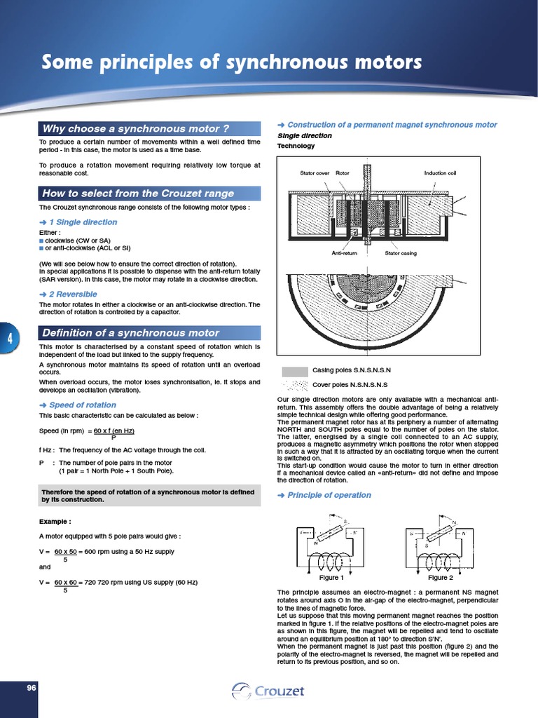 Synchronous Motor Guide Pdf Transmission Mechanics Capacitor