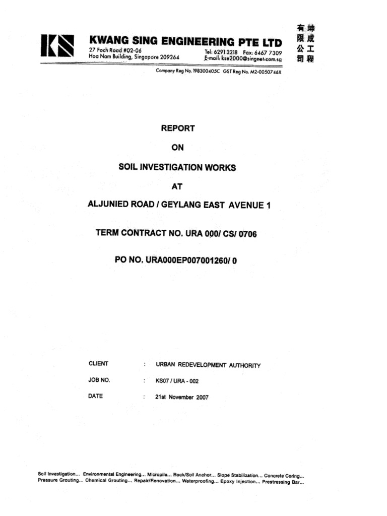 Soil Investigation Report | PDF | Materials | Civil Engineering