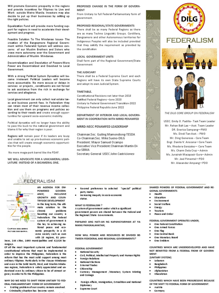 Federalism Brochure | PDF | Federalism | Devolution