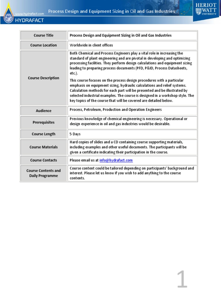 Process Equipment Sizing Training | PDF | Heat Exchanger | Pump