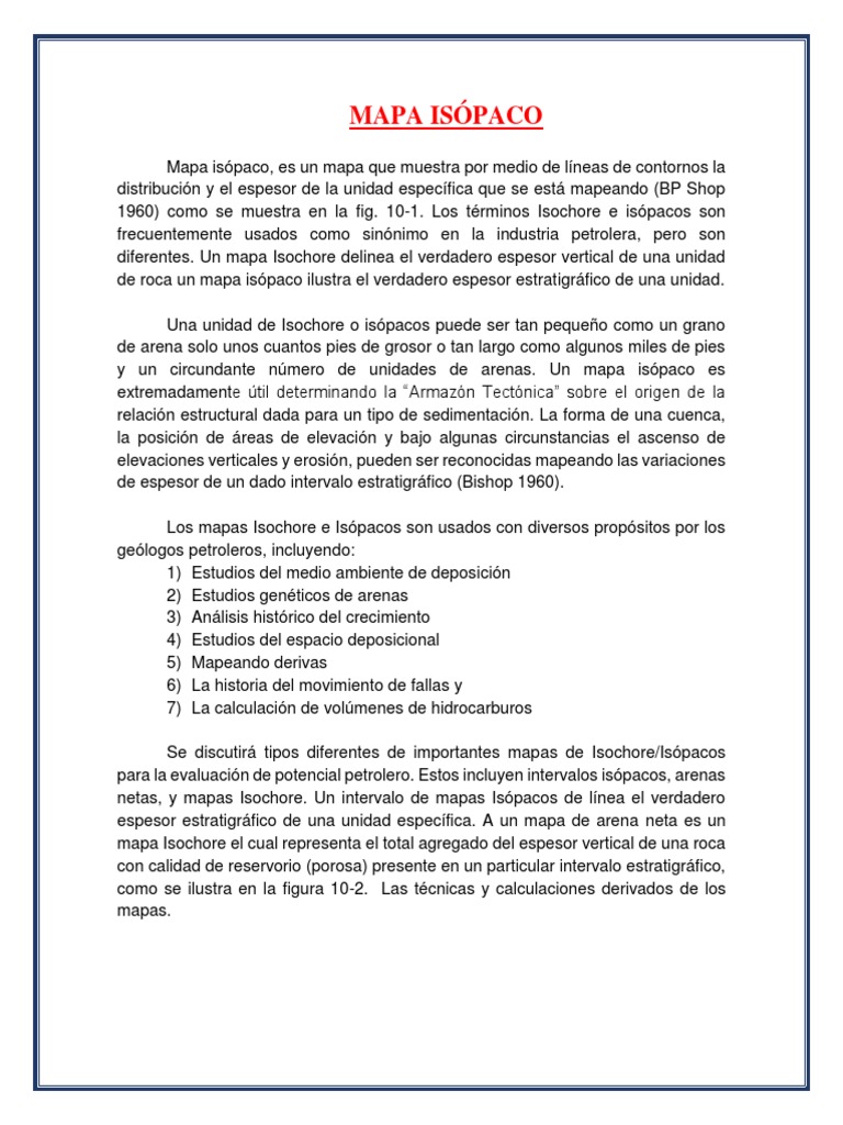 Original Mapas Isopacas | PDF | Petróleo | Volumen