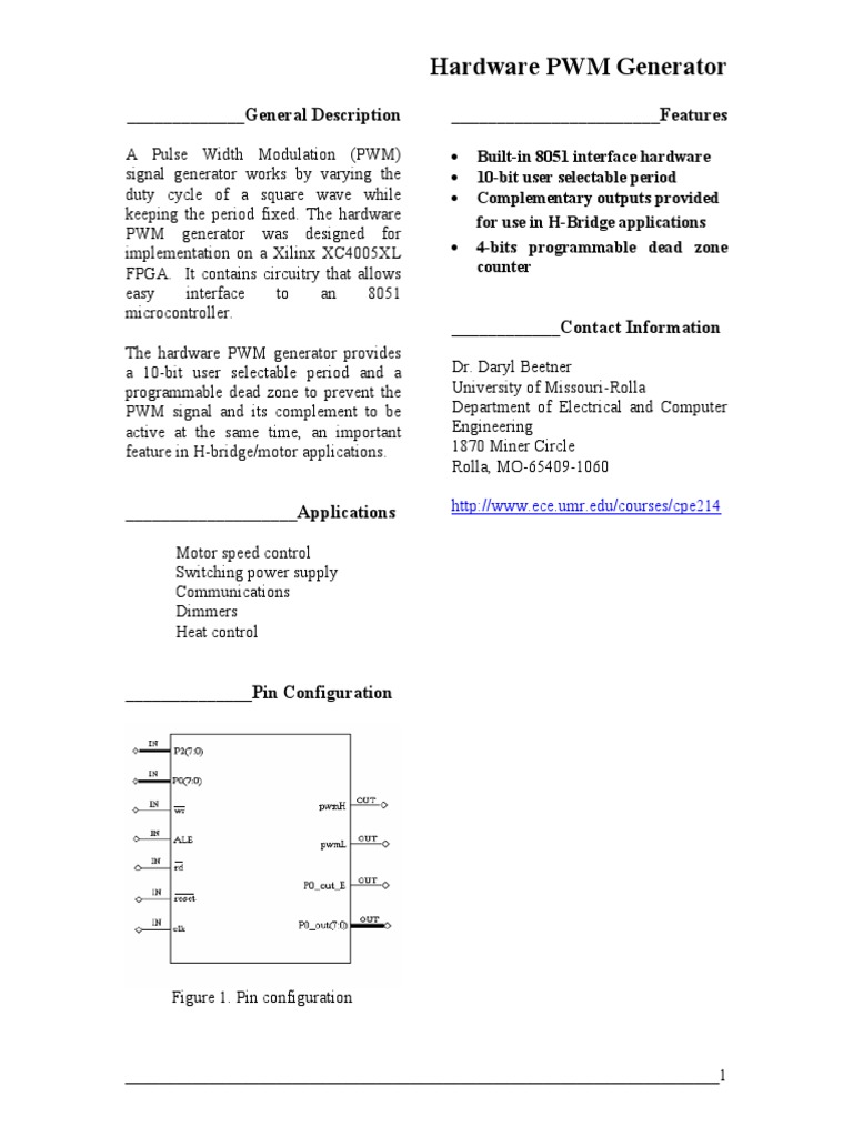 pwm_datasheet | Frequency | Computer Architecture