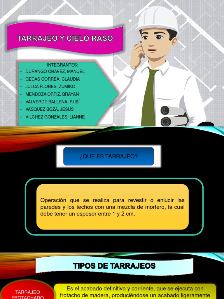 Tarrajeo y Cielo Raso | PDF | Ingeniería de Edificación | Materiales de ... Tarrajeo y Cielo Raso | PDF | Ingeniería de Edificación | Materiales de ...