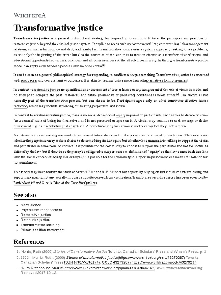 Transformative Justice | PDF | Sociological Theories | Public Sphere