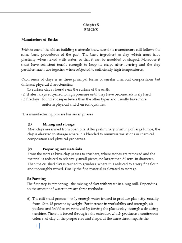 Bricks Note. | PDF | Brick | Clay