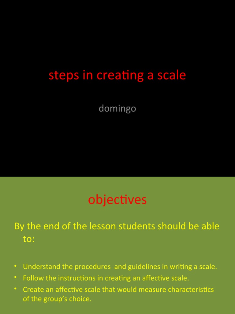 Steps to Create an Affective Scale | PDF