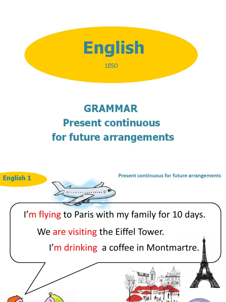 English: Grammar Present Continuous For Future Arrangements | PDF