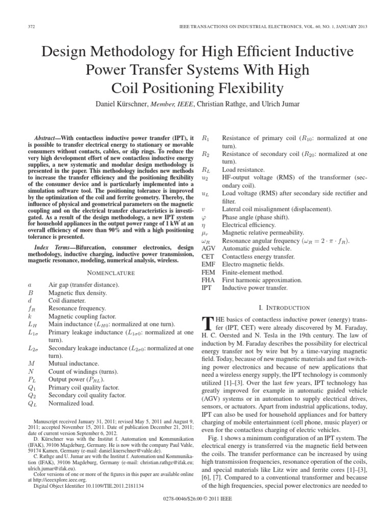Design Methodology For High Efficient Inductive | PDF | Inductor ...