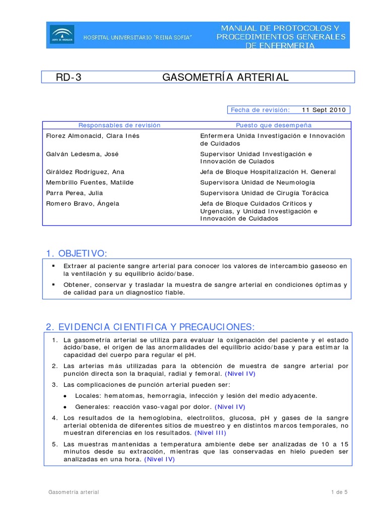 rd3 Gasometria Arterial PDF | PDF | Fisiología | Especialidades Medicas